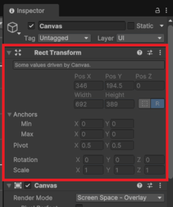 【Unity】RectTransformとは？UIの表示場所を決めるコンポーネント | ともくんのゲーム作り部屋