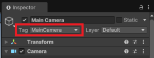 【Unity】MainCameraのタグでコンポーネントを簡単に取得できる仕組み | ともくんのゲーム作り部屋